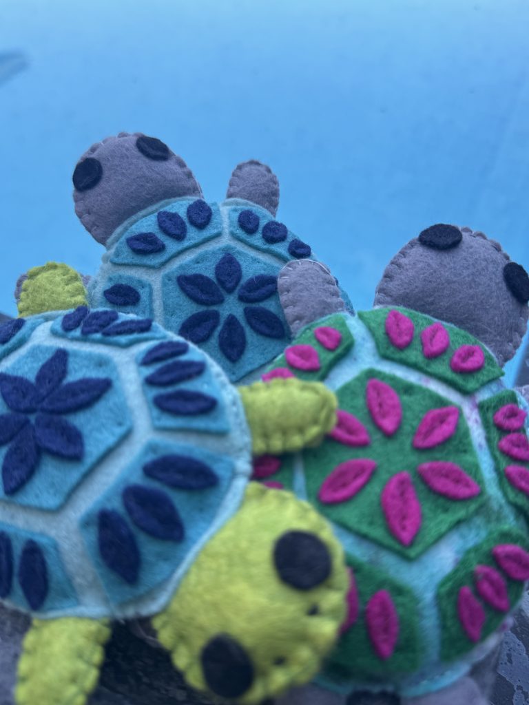 Cute Felt Sea Turtle Magnet - 3 colours - Handmade In Cyprus